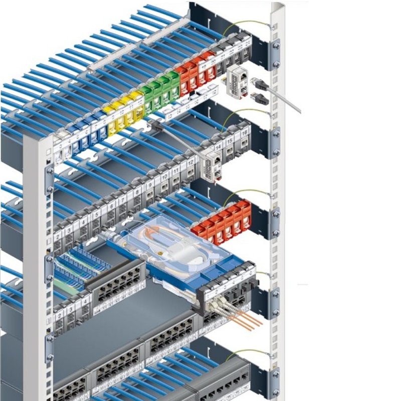 Schneider-electric Pan. 19\" Multiplus 24 ports blindés